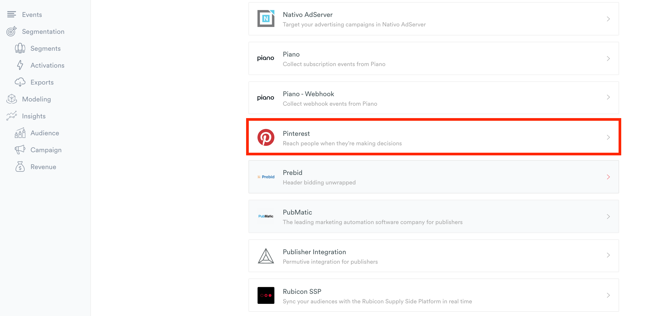 Pinterest Integration – Permutive